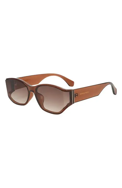 FIFTH & NINTH Ember Oval Sunglasses - Brown/ Brown