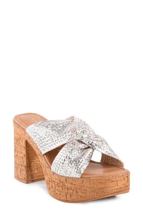 Seychelles Adorned Platform Sandals - Silver