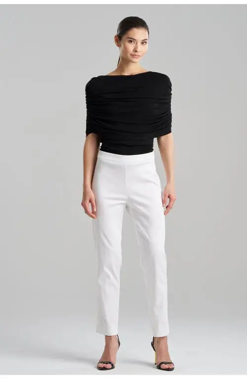 Natori Cotton Chino Tapered Pant - White