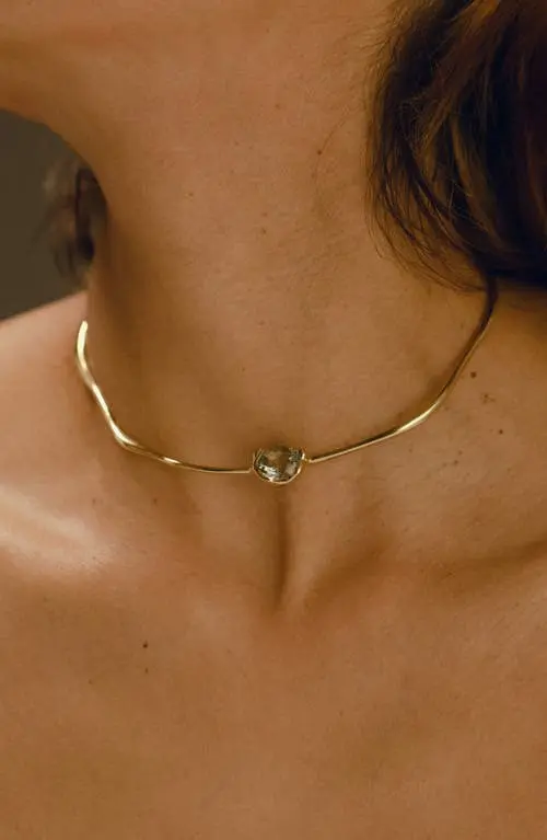 FARIS Grand Semiprecious Stone Collar Necklace - Gold