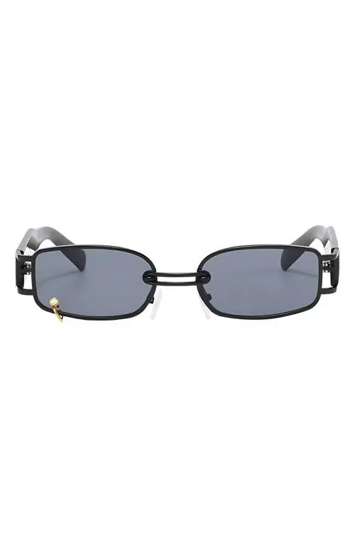 FIFTH & NINTH Inez Rectangular Sunglasses - Black/ Black