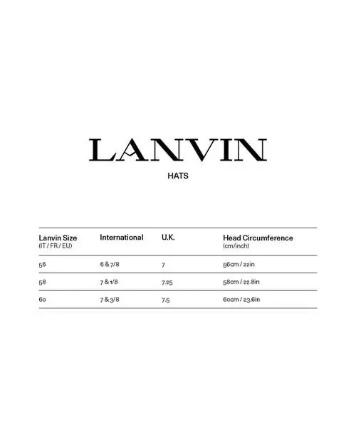 LANVIN Cotton Cap - Beige
