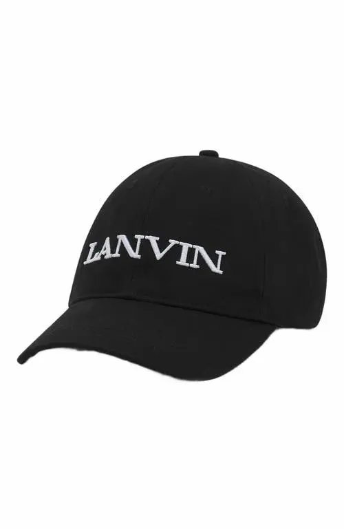 LANVIN Cotton Cap - Black