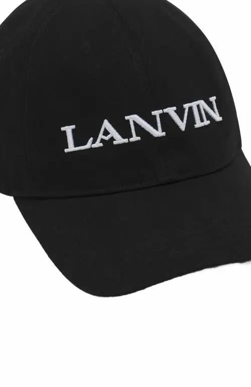 LANVIN Cotton Cap - Black