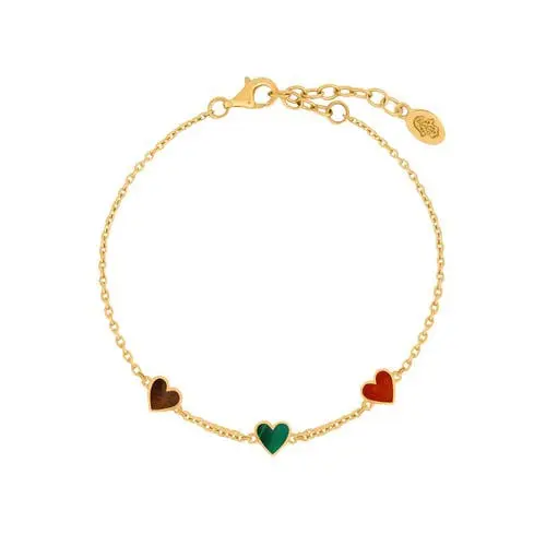 KARMA AND LUCK Heart’s Desire Multi-stone Heart Bracelet - Gold