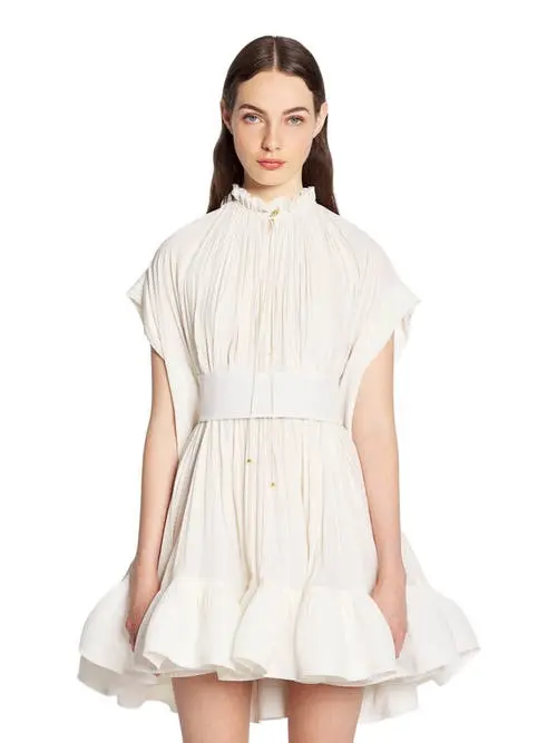 LANVIN Short Charmeuse Dress - Off White