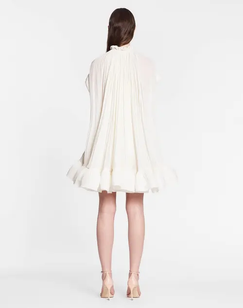 LANVIN Short Charmeuse Dress - Off White