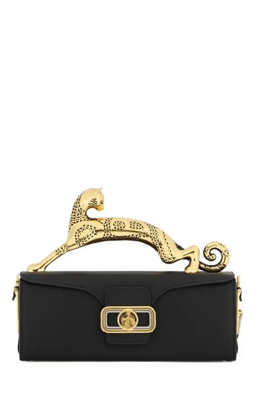 LANVIN Pencil Cat Box Calf Bag - Black
