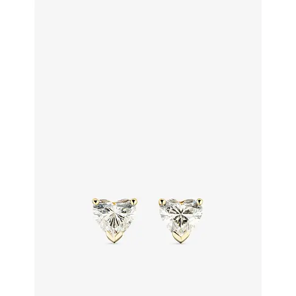 THE DIAMOND LAB Diamond Lab 18ct Yellow-gold And 2.13ct Lab-grown Diamond Earrings - Yellow Gold