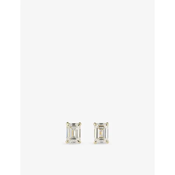 THE DIAMOND LAB Diamond Lab 18ct 1.70ct Lab-grown Diamond Earrings - Yellow Gold