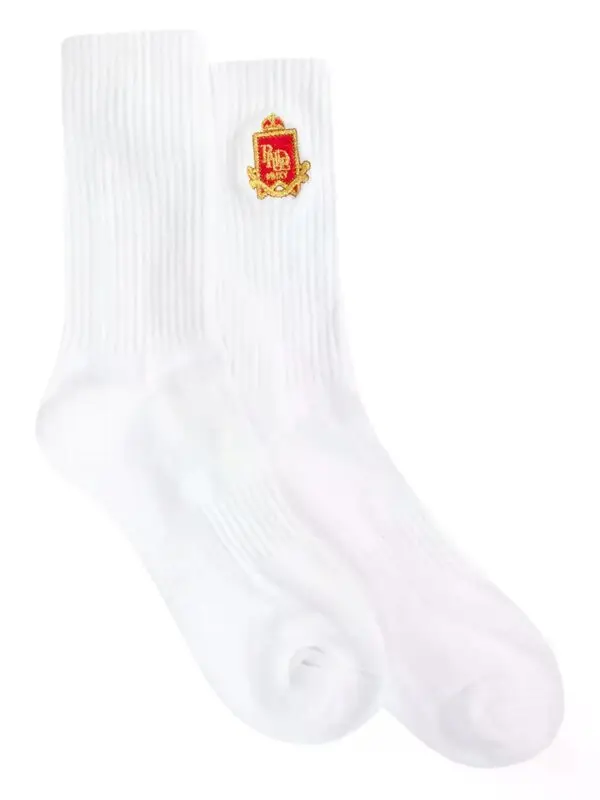 Rhude Logo Socks - White