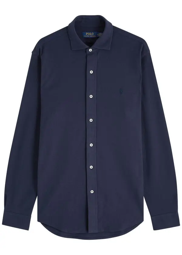 Polo Ralph Lauren Textured Cotton Shirt - Navy