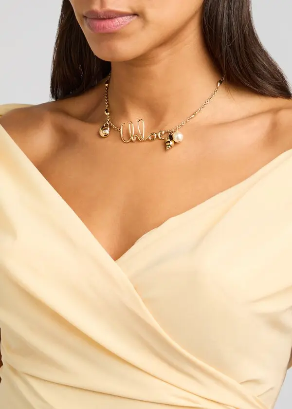 Chloé Shells Logo Necklace