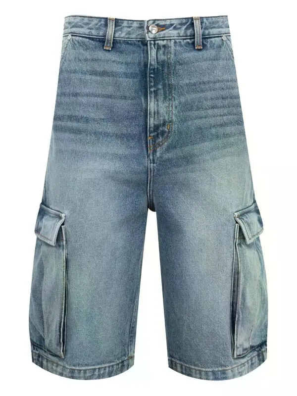 Rhude Denim Cargo Shorts