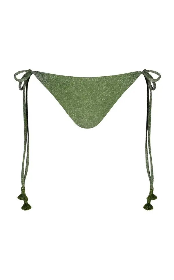 Johanna Ortiz Sagrado Metallic Bikini Bottom - Green