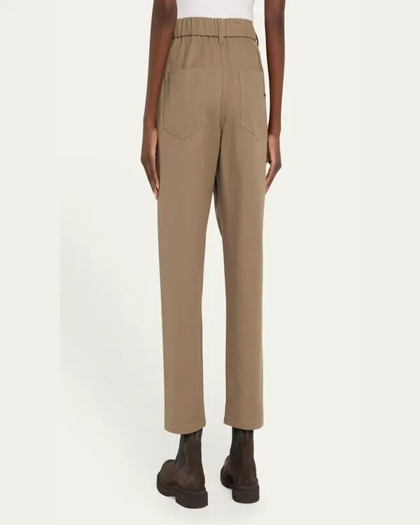 Brunello Cucinelli Cotton Twill Ankle Pants