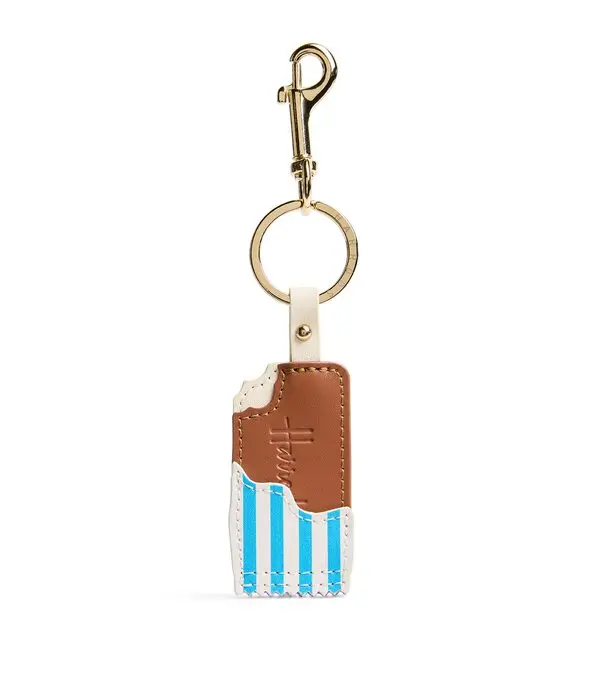 Harrods Leather Choc Ice Keyring