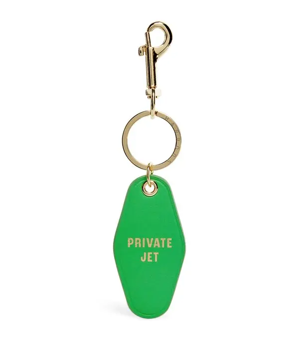 Harrods Leather Private Jet Keyring