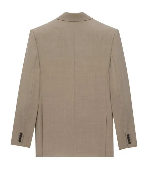 Saint Laurent Wool Double-breasted Blazer - Grey