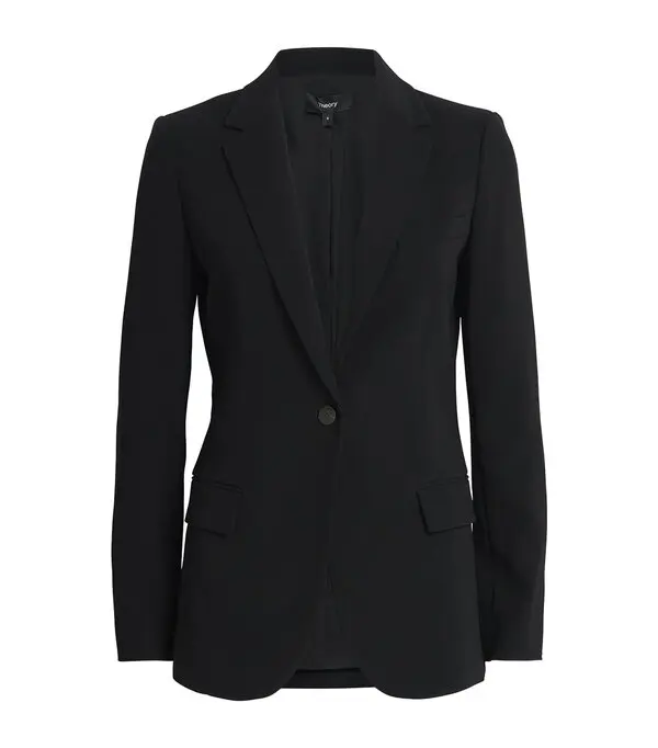 Theory Admiral Crepe Staple Blazer - Black
