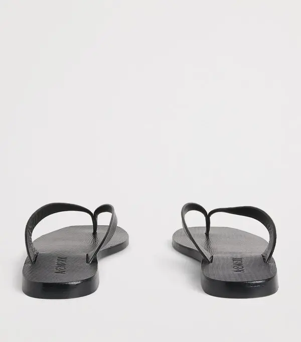 A.emery Leather Kinto Flip Flops - Black