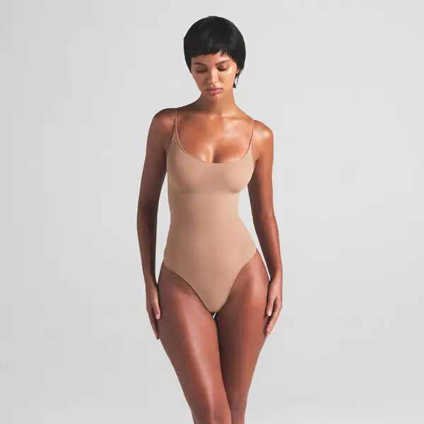 SKIMS Sheer Seamless Thong Bodysuit - Sienna