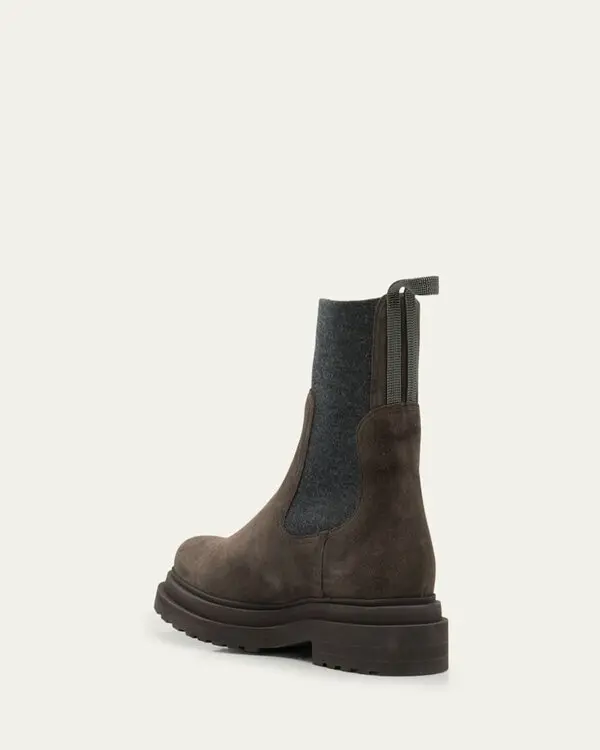 Brunello Cucinelli Suede Chelsea Boots