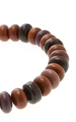 BEN-AMUN Beaded Wood Necklace