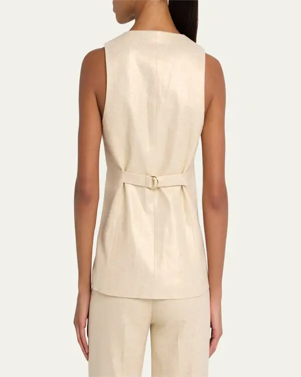 Veronica Beard Liff Linen Vest