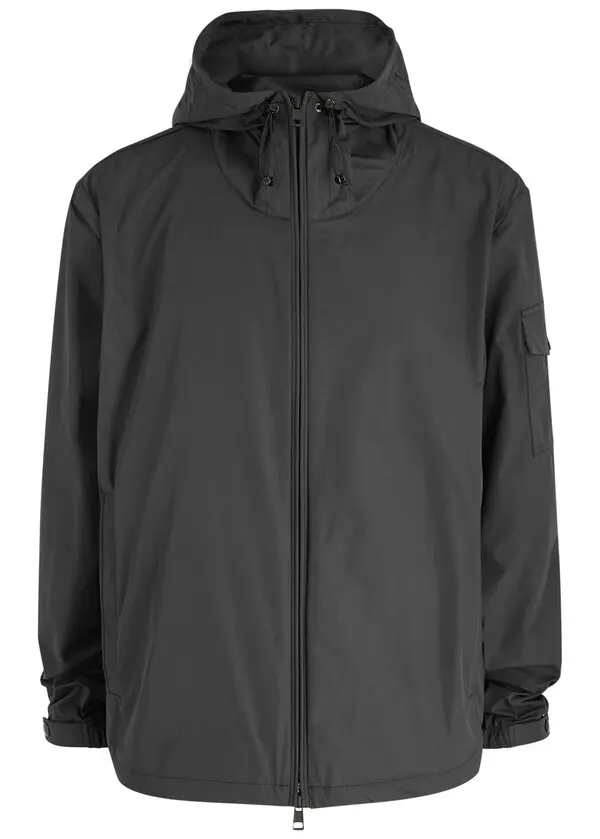 Moncler Sassiere Hooded Nylon Jacket - Black
