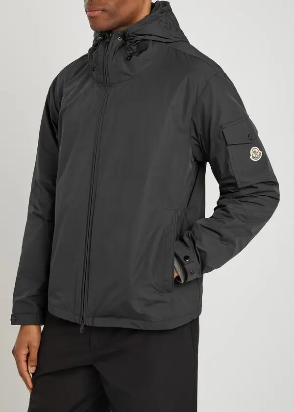 Moncler Sassiere Hooded Nylon Jacket - Black