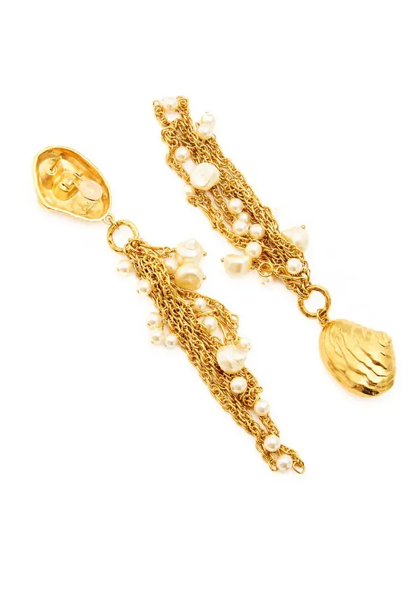 Chloé Shells Embellished Drop Earrings