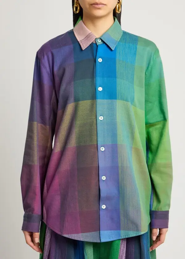 MARRAKSHI Life Checked Cotton-blend Shirt