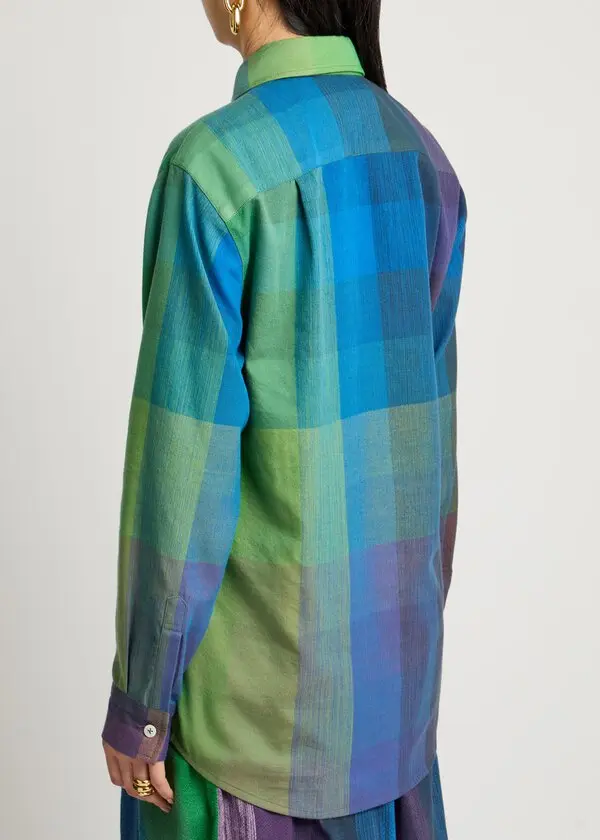 MARRAKSHI Life Checked Cotton-blend Shirt