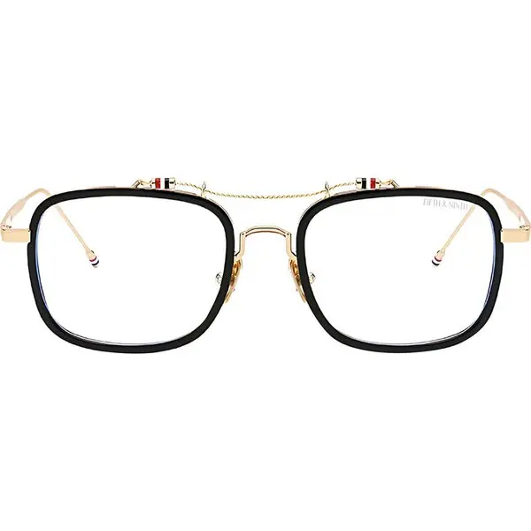 FIFTH & NINTH Mira Blue Light Blocking Aviator Eyeglasses - Black/ Gold