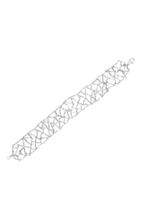 LUCY QUARTERMAINE Web Bracelet - Sterling Silver