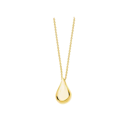 LUCY QUARTERMAINE Tear Drop Pendant Necklace - Gold Vermeil