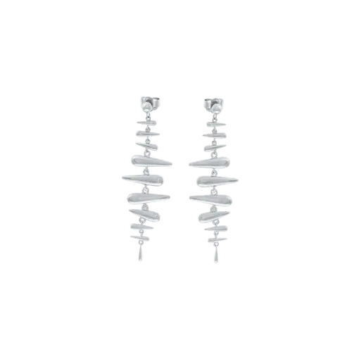 LUCY QUARTERMAINE Shard Statement Drop Earrings - Sterling Silver