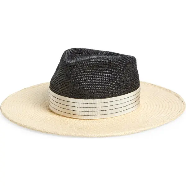 GIGI BURRIS MILLINERY Thalia Panama Hat - Natural/ Black/ White