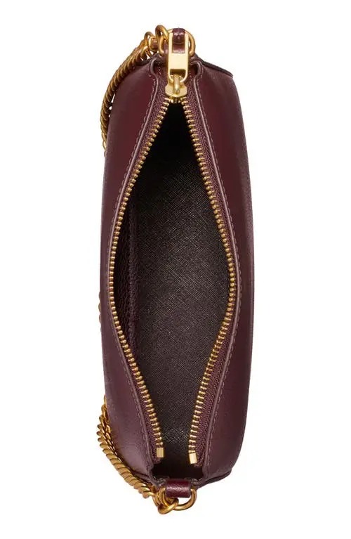 Tory Burch Small Perry Leather Shoulder Bag - Dark Carmine