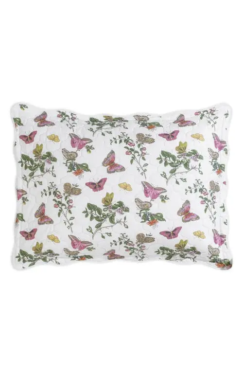 MATOUK Baudin Butterfly Quilted Sham - Baudin Butterfly Pink