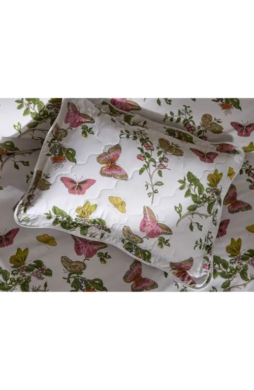 MATOUK Baudin Butterfly Quilted Sham - Baudin Butterfly Pink