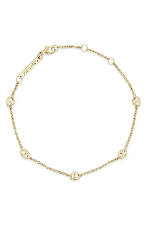 Zoe Chicco 14k Gold Puffed Mariner Link Bracelet - 14k Yellow Gold