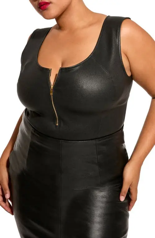 AS By DF Poppy Stretch Leather Bodysuit