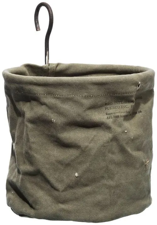 PUEBCO Vintage Tent Fabric Hook Basket