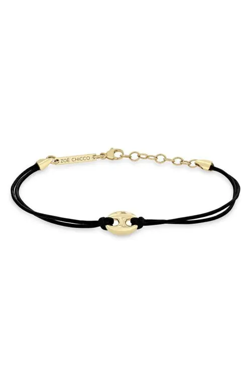 Zoe Chicco 14k Gold Mariner Link Station Bracelet - 14k Yellow Gold