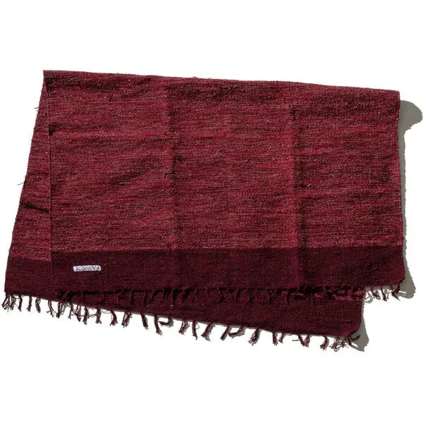 PUEBCO Handloomed Recycled Yarn Rug - Burgundy