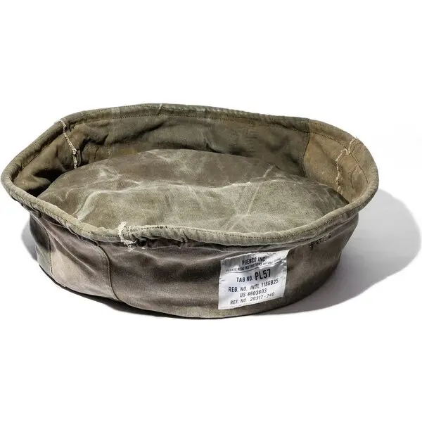 PUEBCO Vintage Tent Fabric Pet Bed - Olive