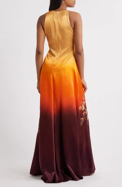 SANI Beaded Satin Gown