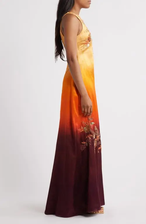 SANI Beaded Satin Gown